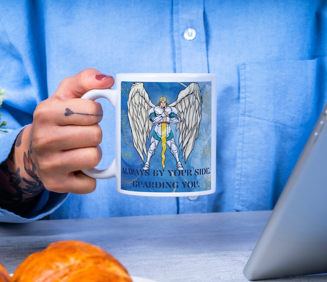 Guardian Angel Mug, Archangel, Warrior Angel, Faith Based Mug ...