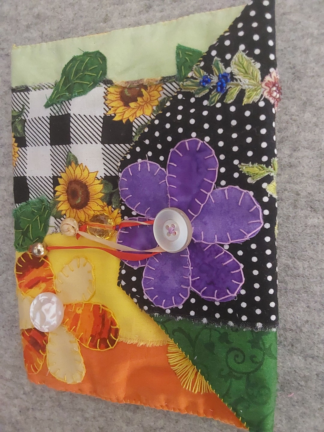 Flower Slow Stitch Pouch - Etsy