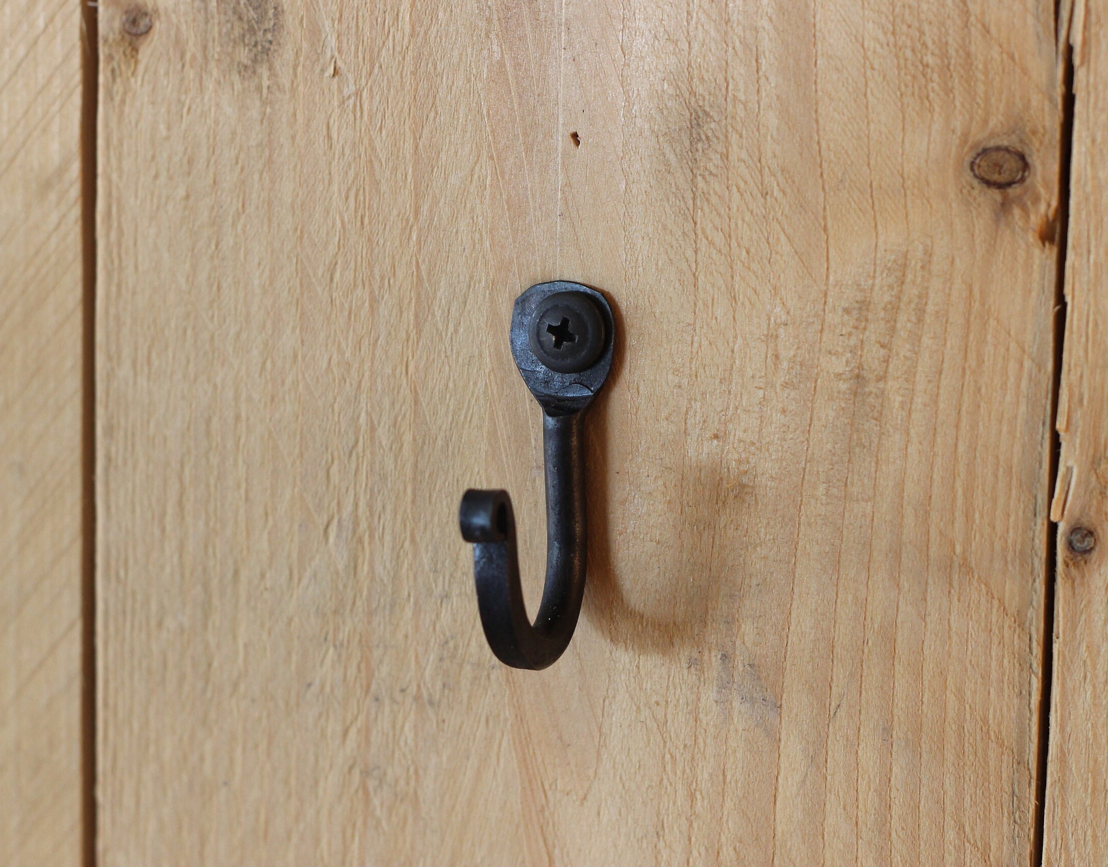 J-hook small Hand Forged - Etsy