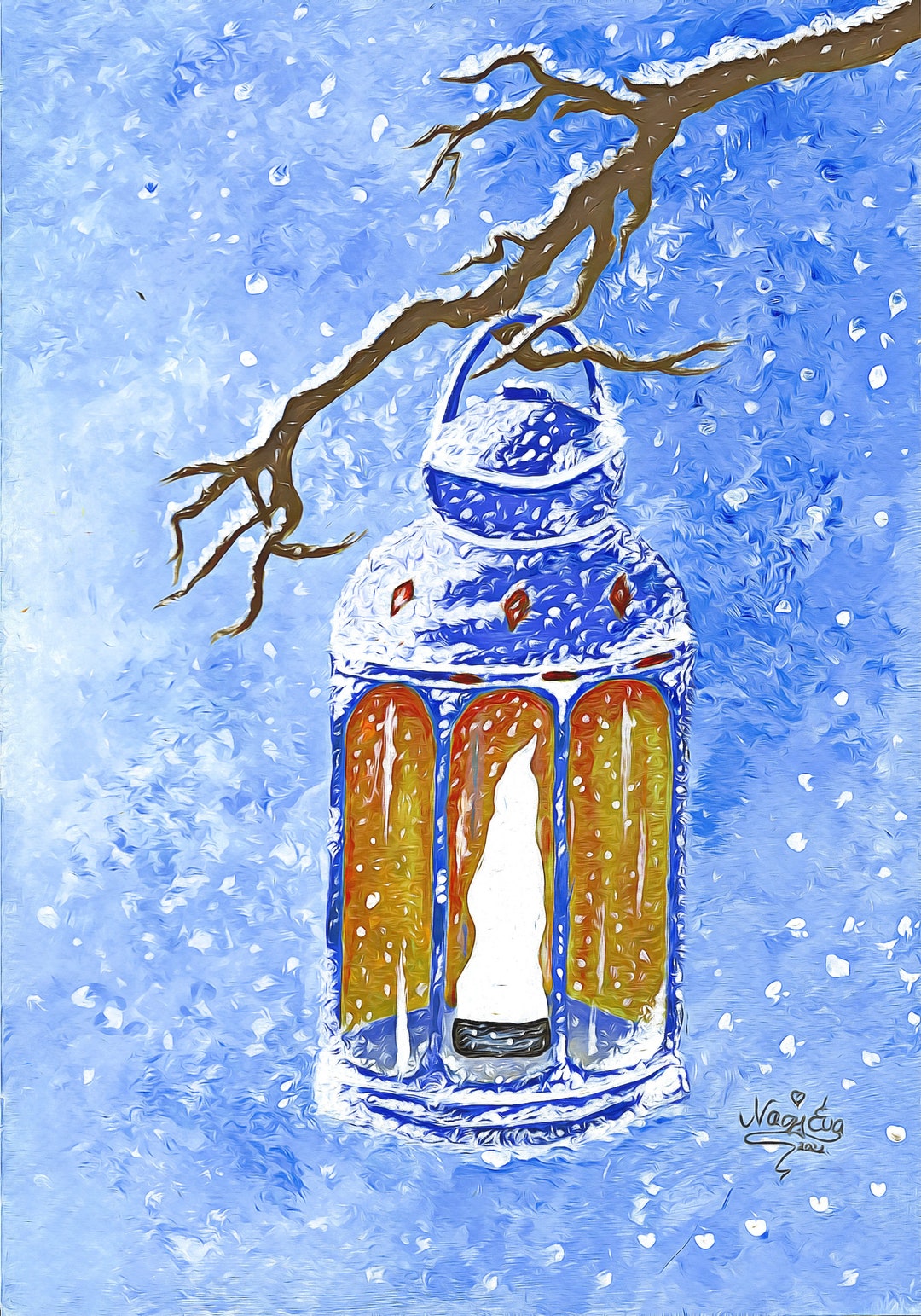 Lamp - Downloadable Digital Painting - Etsy