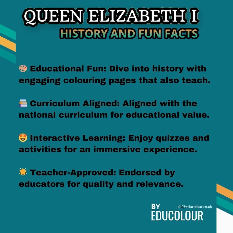 Queen Elizabeth 1 History and Fun Facts : Fun Educational Digital ...