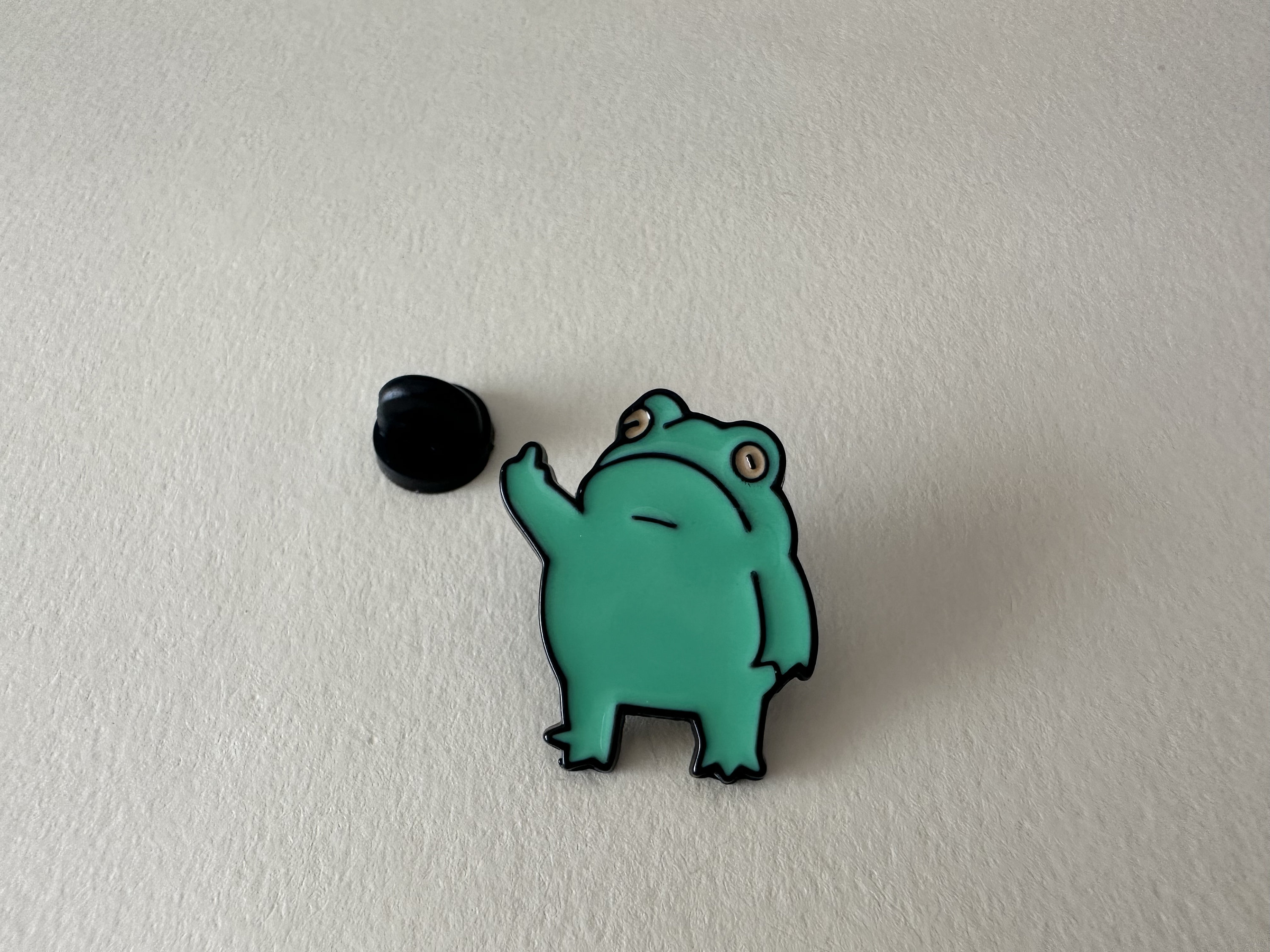 Frog Middle Finger Meme This is Fine Enamel Pin, Meme Pin, Dog Pin ...