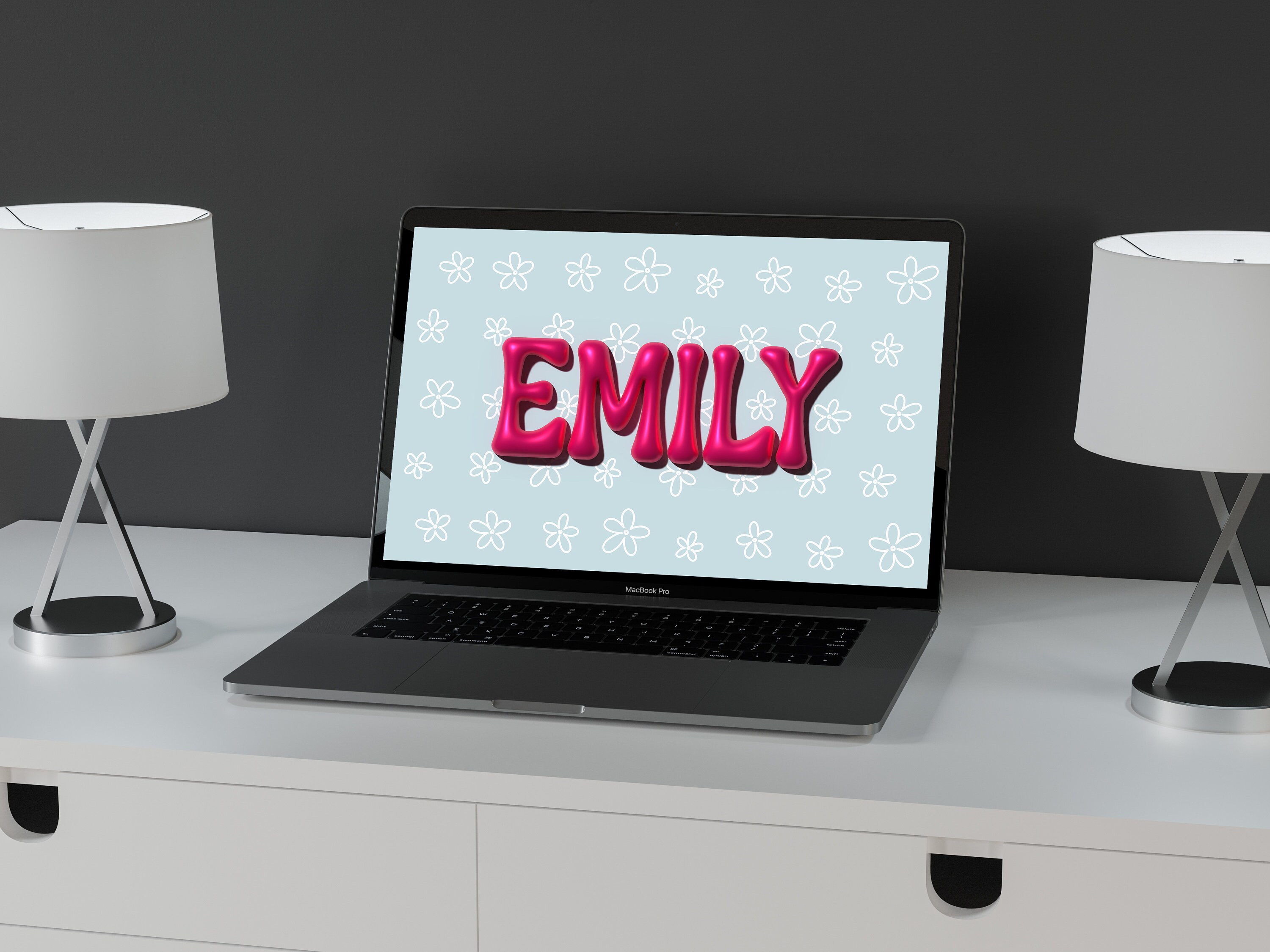 3D Desktop Wallpaper, 3D Personalized Name Wallpaper, MacBook Wallpaper ...