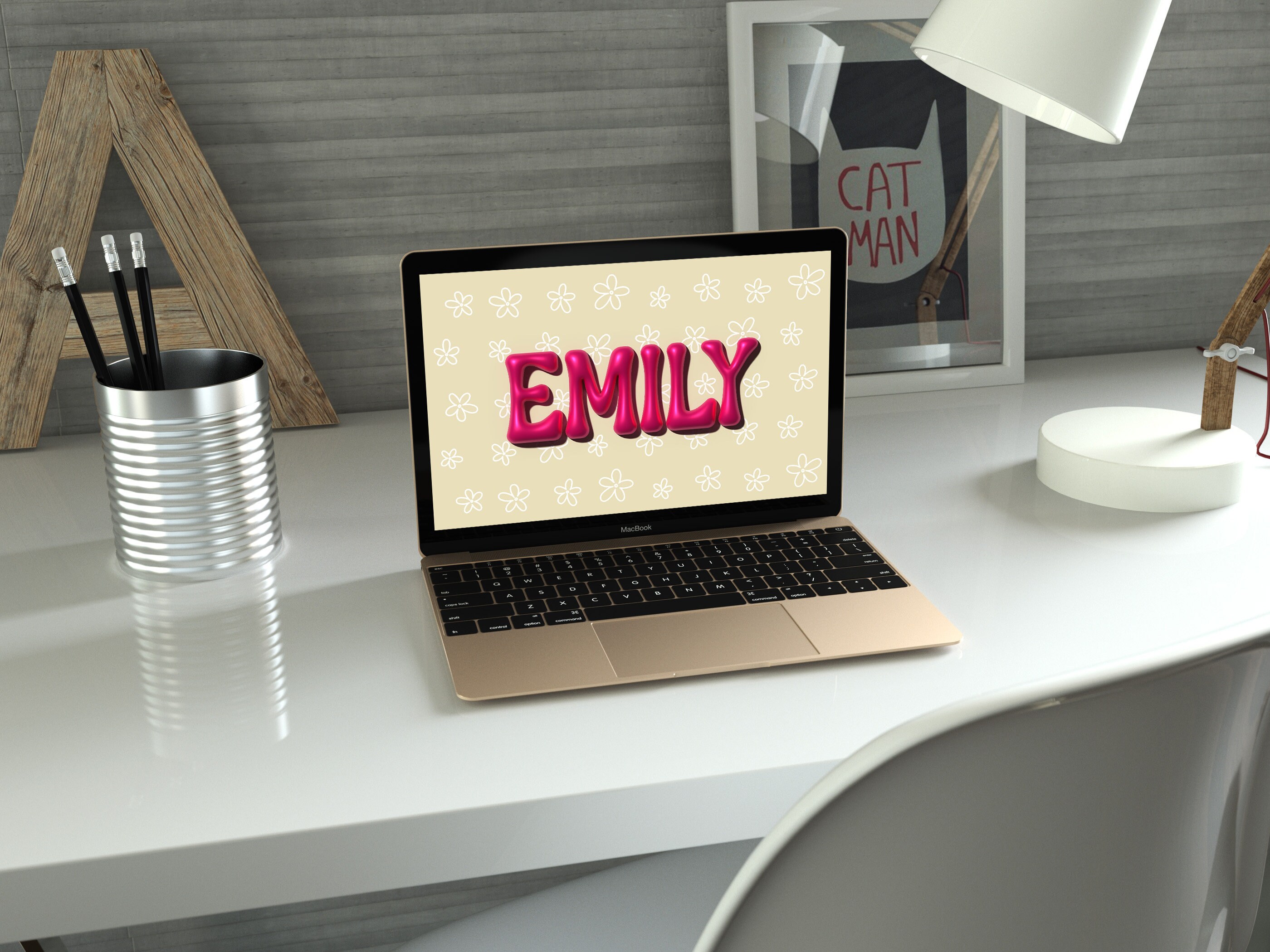 3D Desktop Wallpaper, 3D Personalized Name Wallpaper, MacBook Wallpaper ...