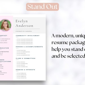 Sorority Resume Template, Rush Resume and Sorority Letter Pack, Social ...