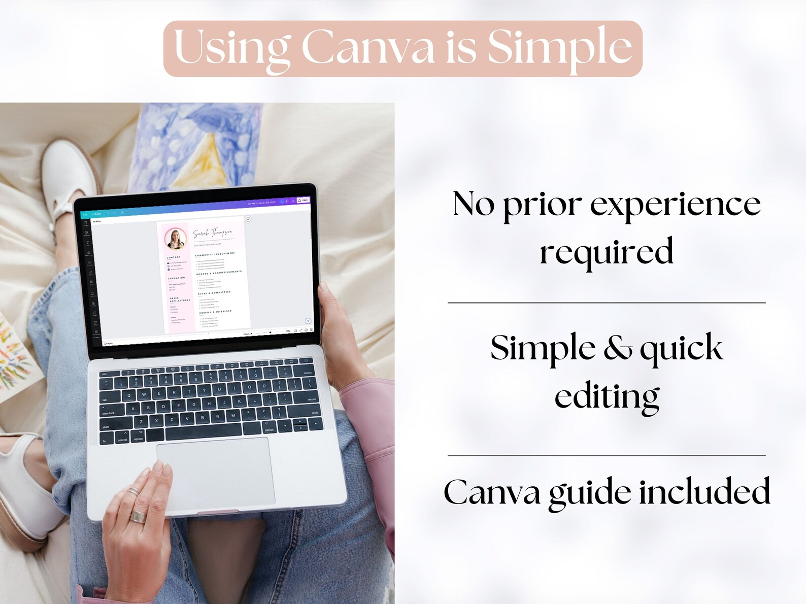 Sorority Resume Template Rush Resume and Sorority Letter - Etsy