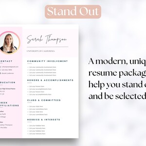 Sorority Resume Template Rush Resume and Sorority Letter - Etsy