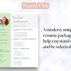 Sorority Resume Template, Rush Resume and Sorority Letter Pack, Social ...