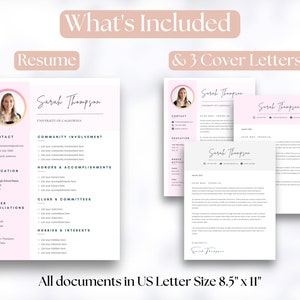 Sorority Resume Template Rush Resume and Sorority Letter - Etsy