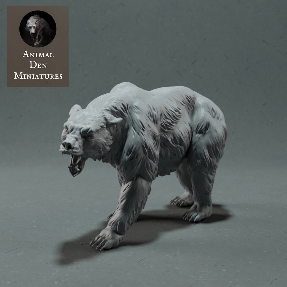 Grizzly Bear Scale Model Dollhouse Miniature Railroad Model 3D Printed ...