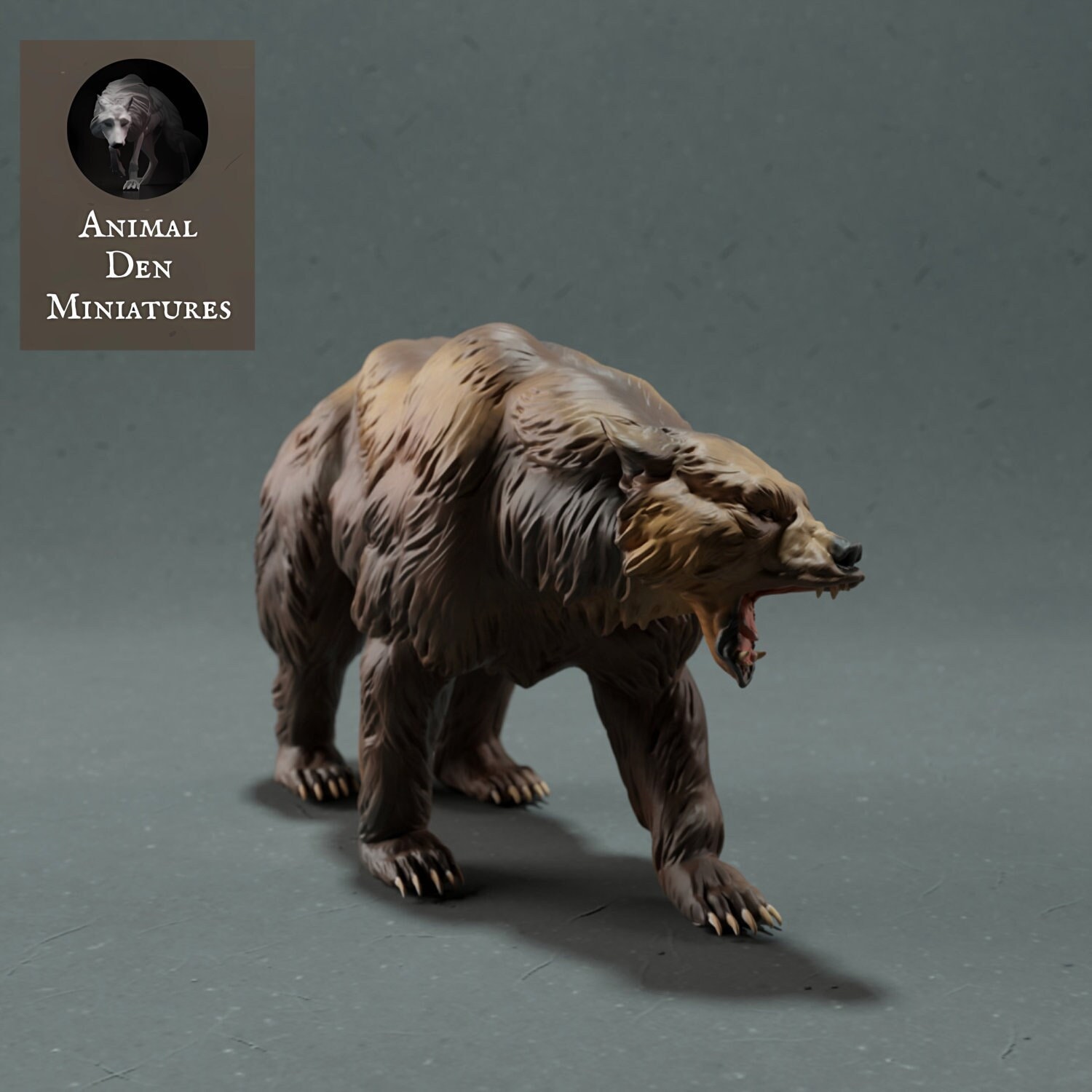 Grizzly Bear Scale Model Dollhouse Miniature Railroad Model 3D Printed ...