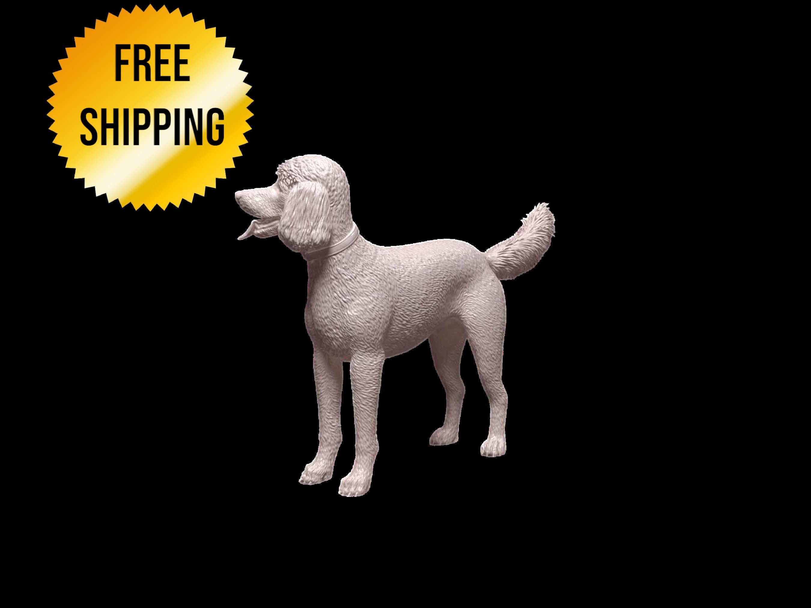 Poodle Scale Model Dollhouse Miniature Railroad Model 3D Printed Dog ...