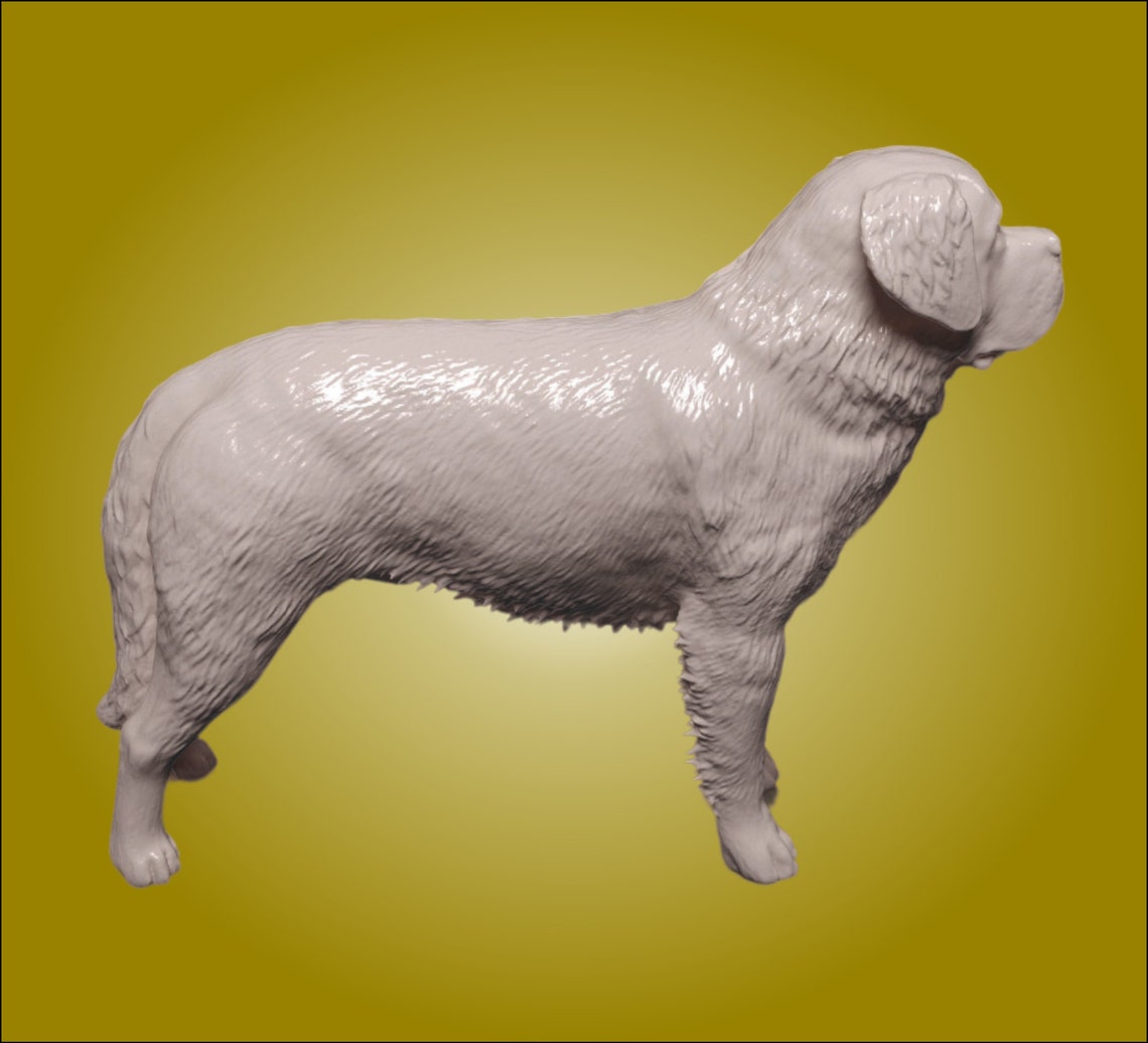 Saint Bernard Scale Model Animal Miniature Railroad Model 3D Printed ...