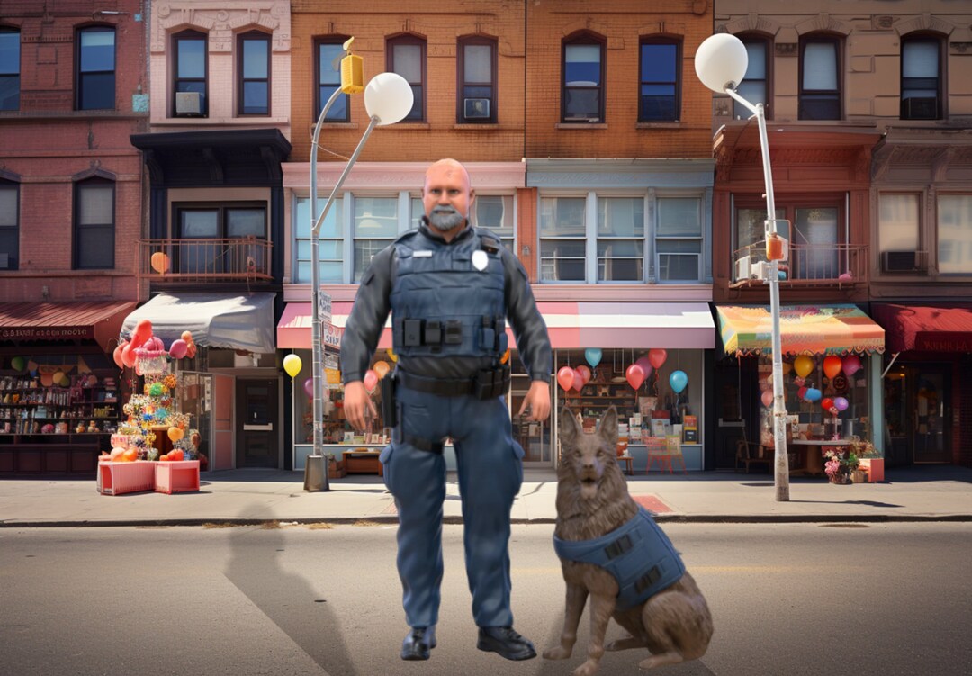 K9 Officer and Police Dog Resin 3d Printed, Unpainted, Police Dog ...