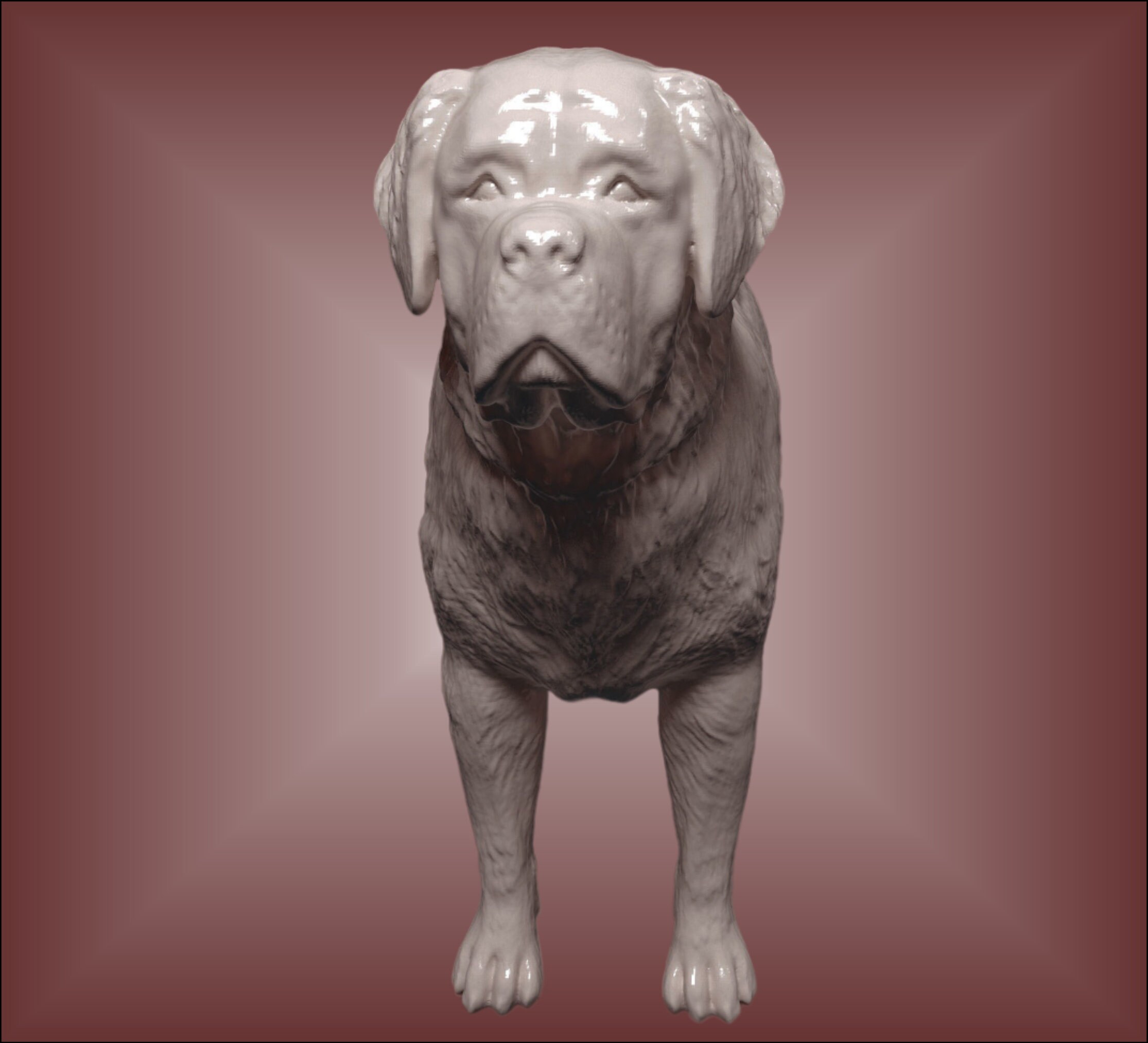 Saint Bernard Scale Model Animal Miniature Railroad Model 3D Printed ...