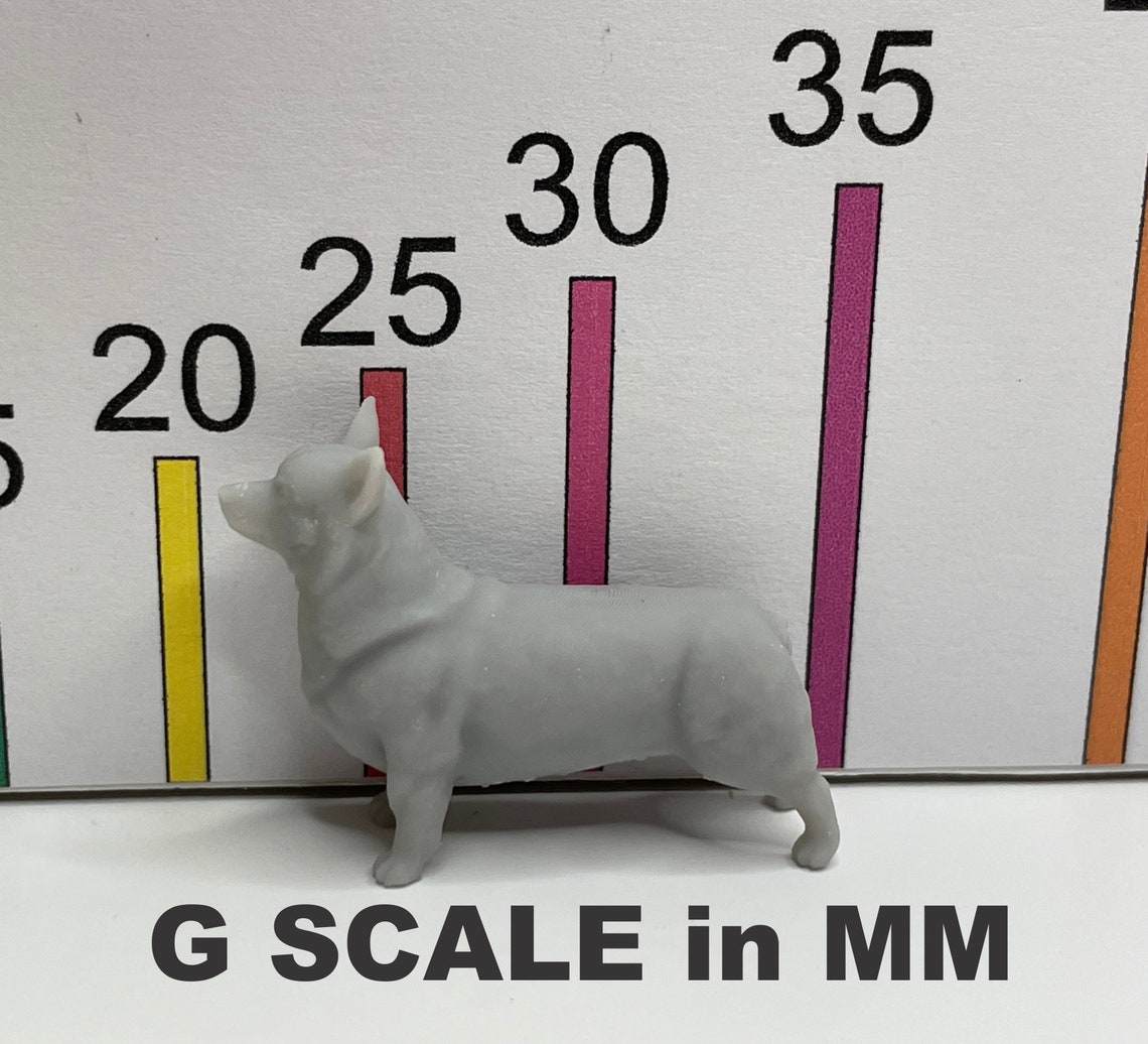 Corgi Dog Breed Scale Model Dollhouse Miniature Railroad Model 3D ...