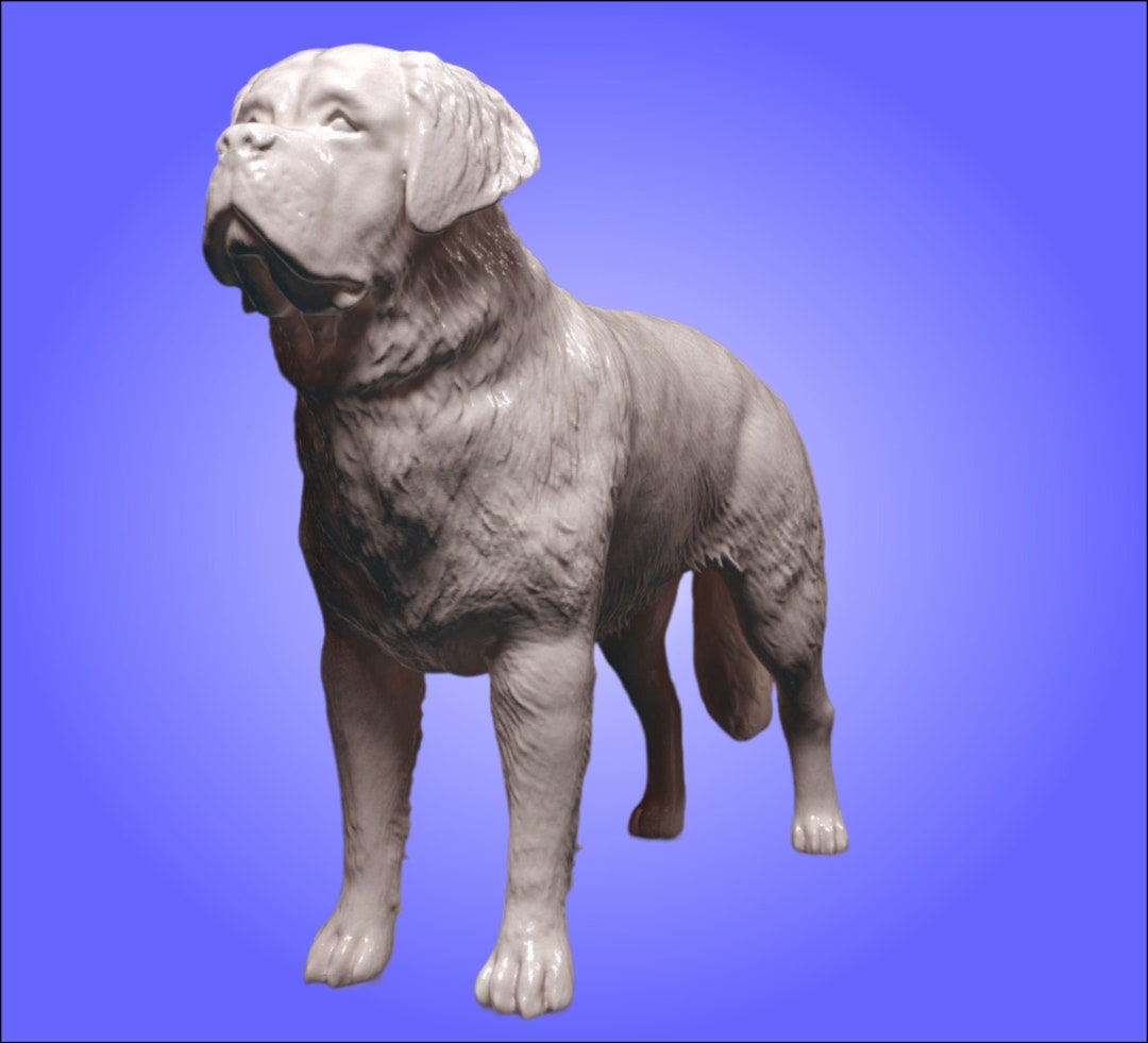 Saint Bernard Scale Model Animal Miniature Railroad Model 3D Printed ...
