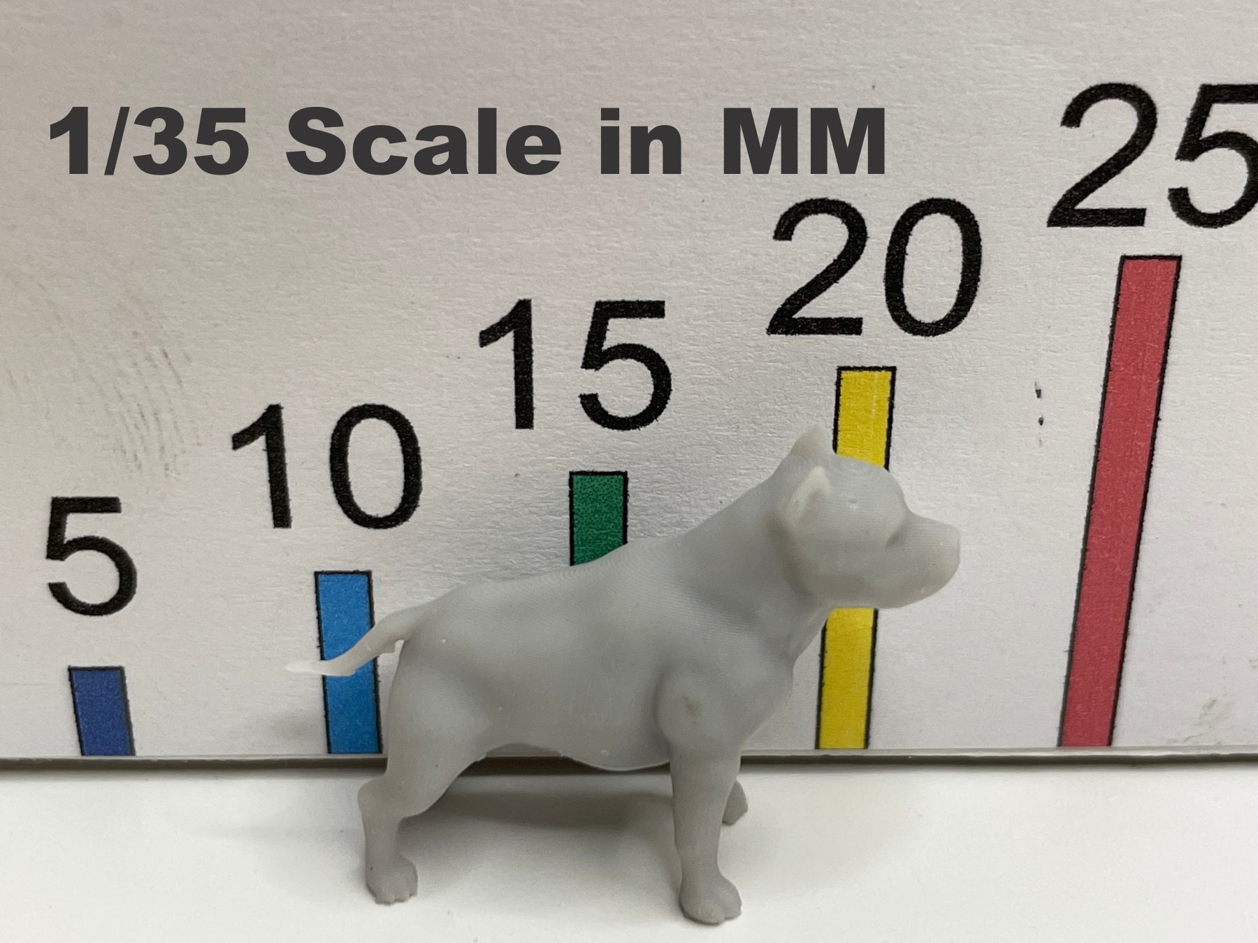Pit Bull Scale Model Dollhouse Miniature Railroad Model 3D Printed Dog ...
