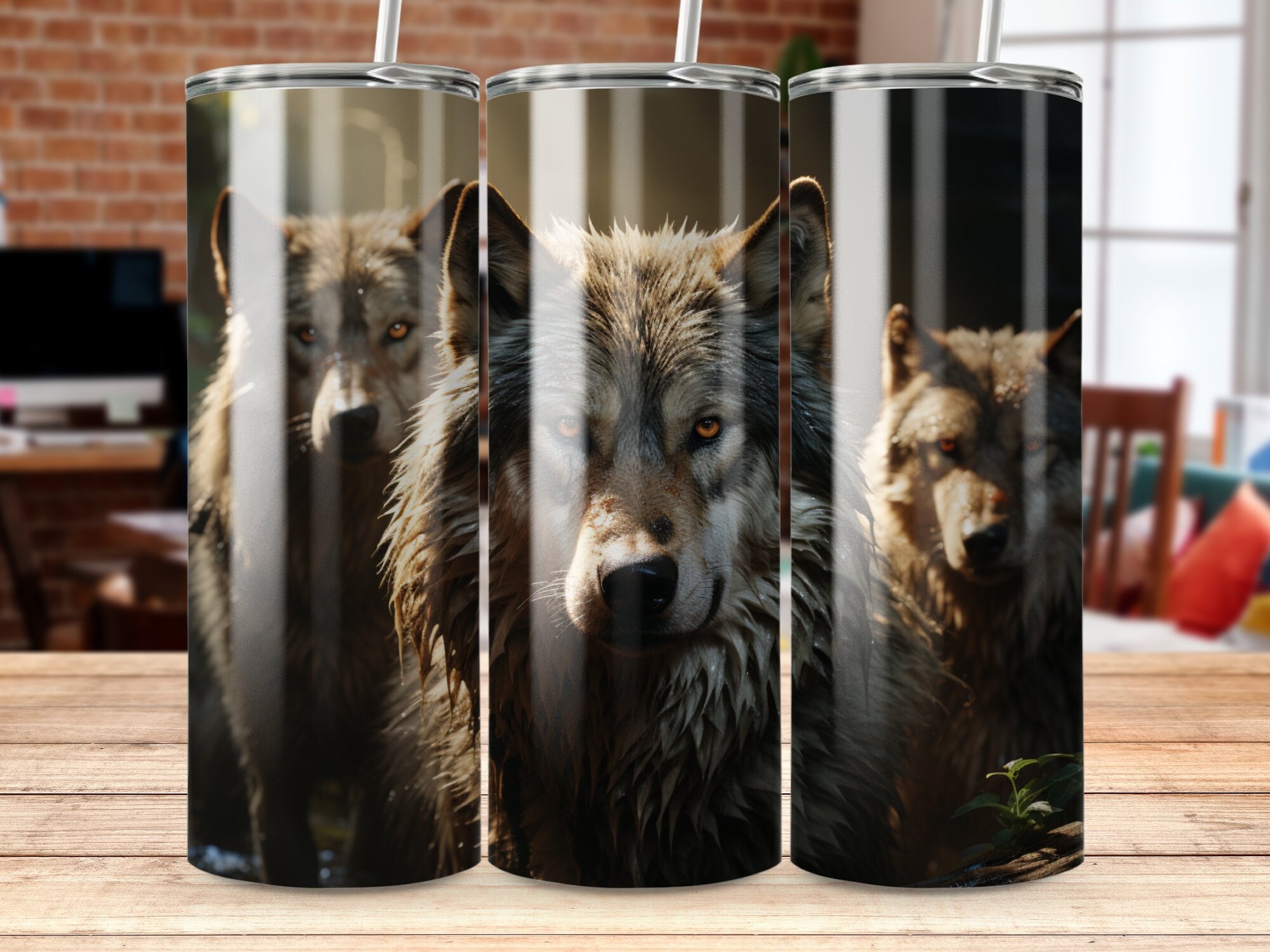 Wolf Tumbler Wrap Sublimation Wolves Tumbler Wrap Design 20 Oz Skinny ...
