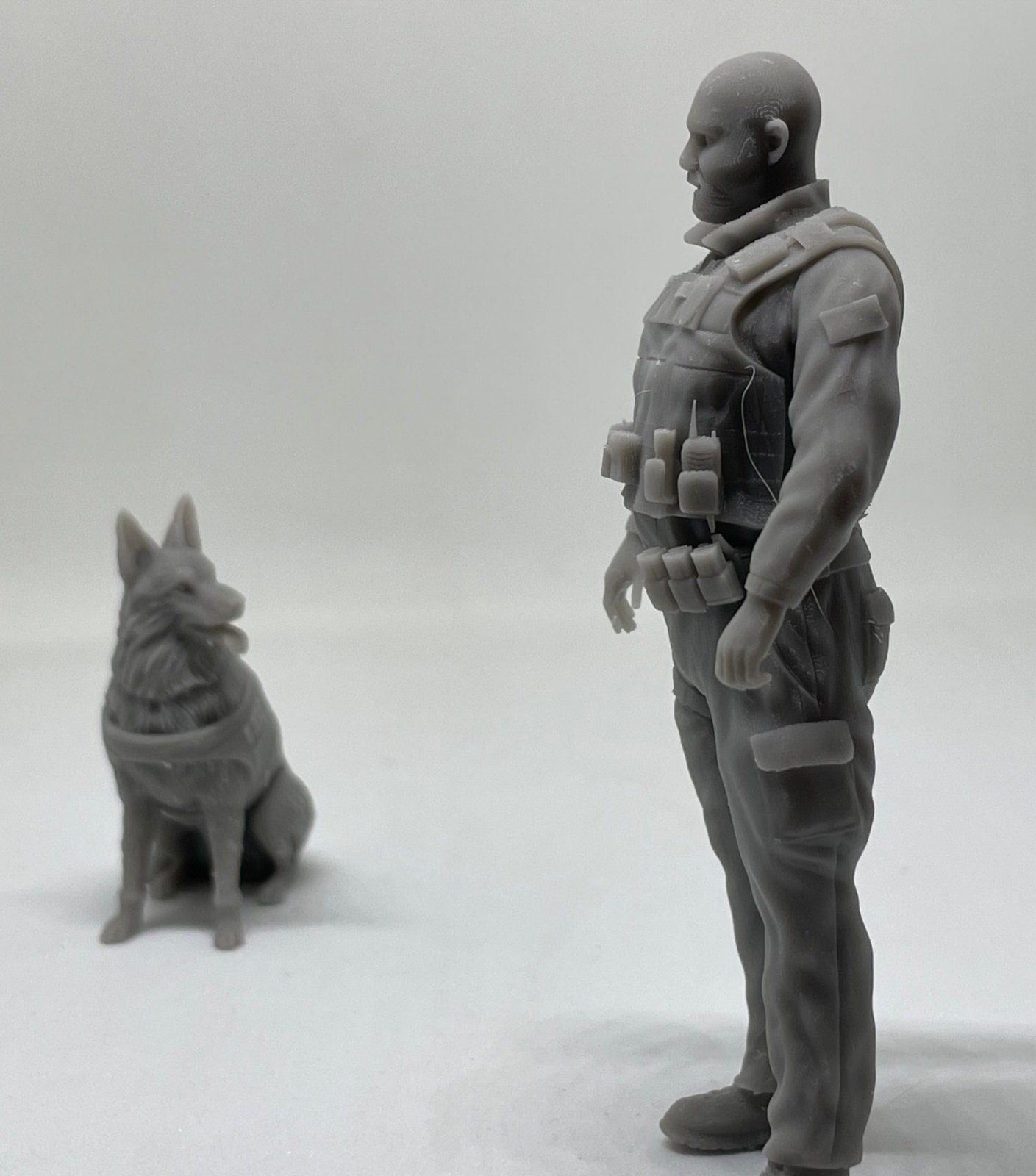 K9 Officer and Police Dog Resin 3d Printed, Unpainted, Police Dog ...