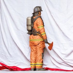 Firefighter With Ax Resin 3d Printed Unpainted First Responder Fireman ...