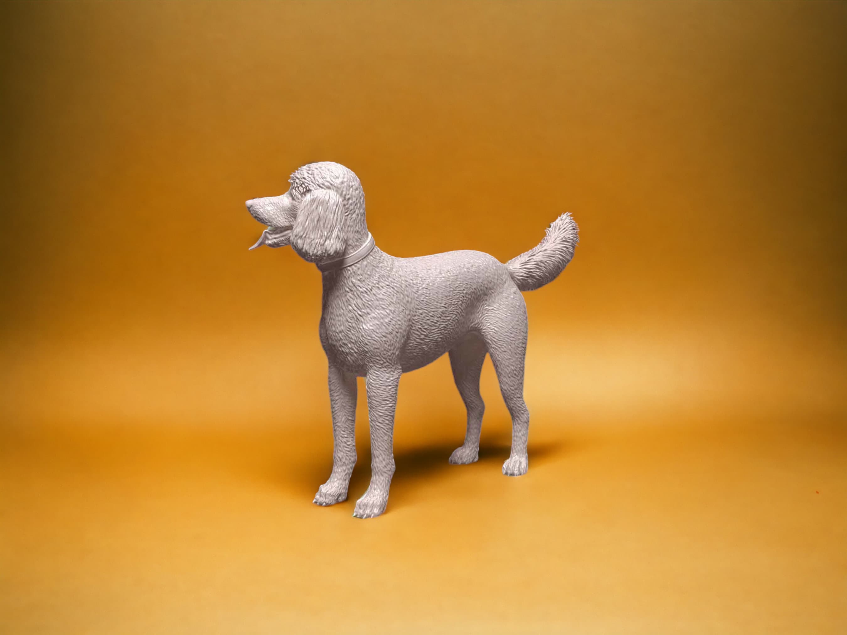 Poodle Scale Model Dollhouse Miniature Railroad Model 3D Printed Dog ...
