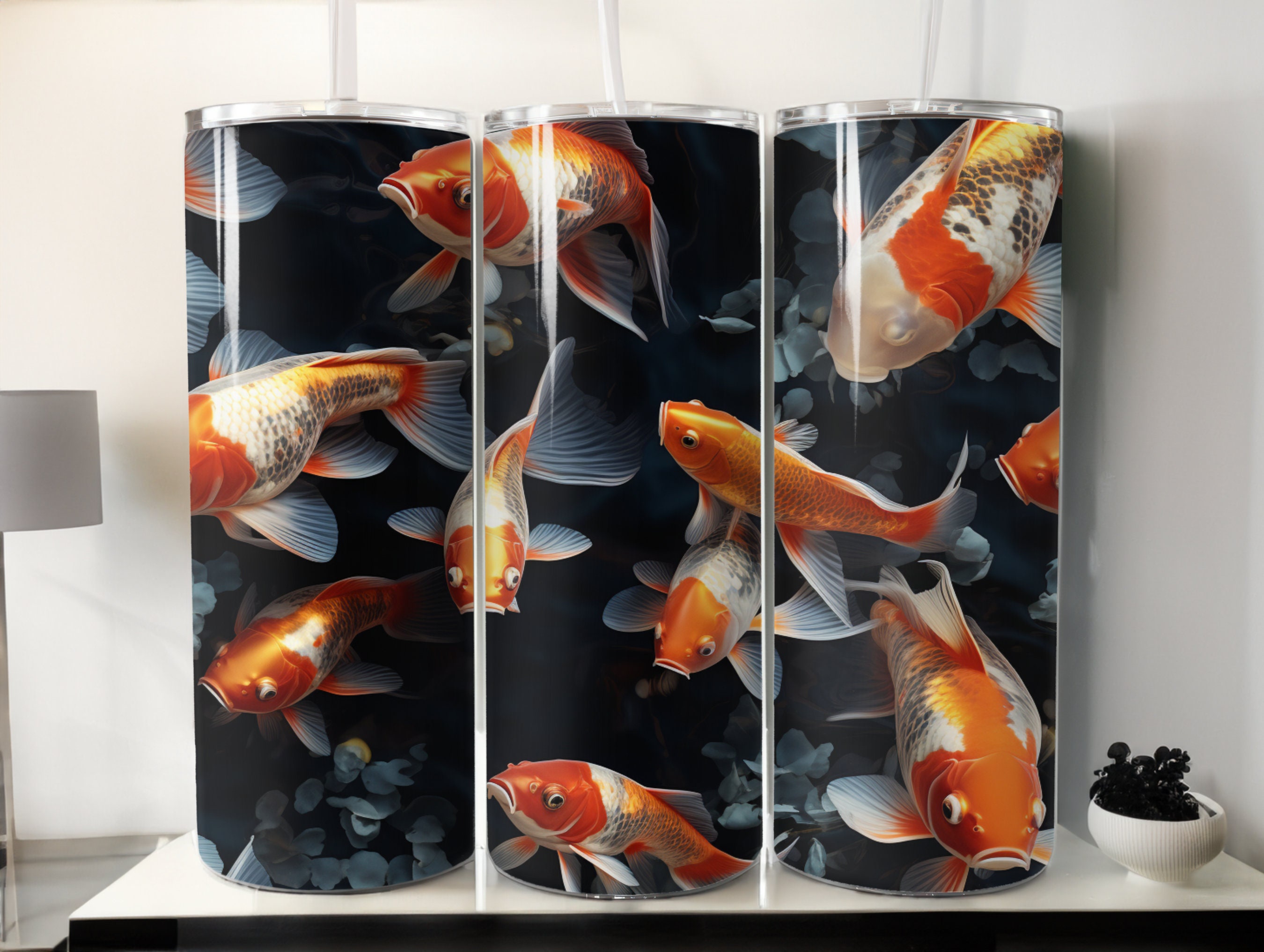 Koi Fish or Goldfish Tumbler Wrap. Lifelike Design. 20 Oz - Etsy