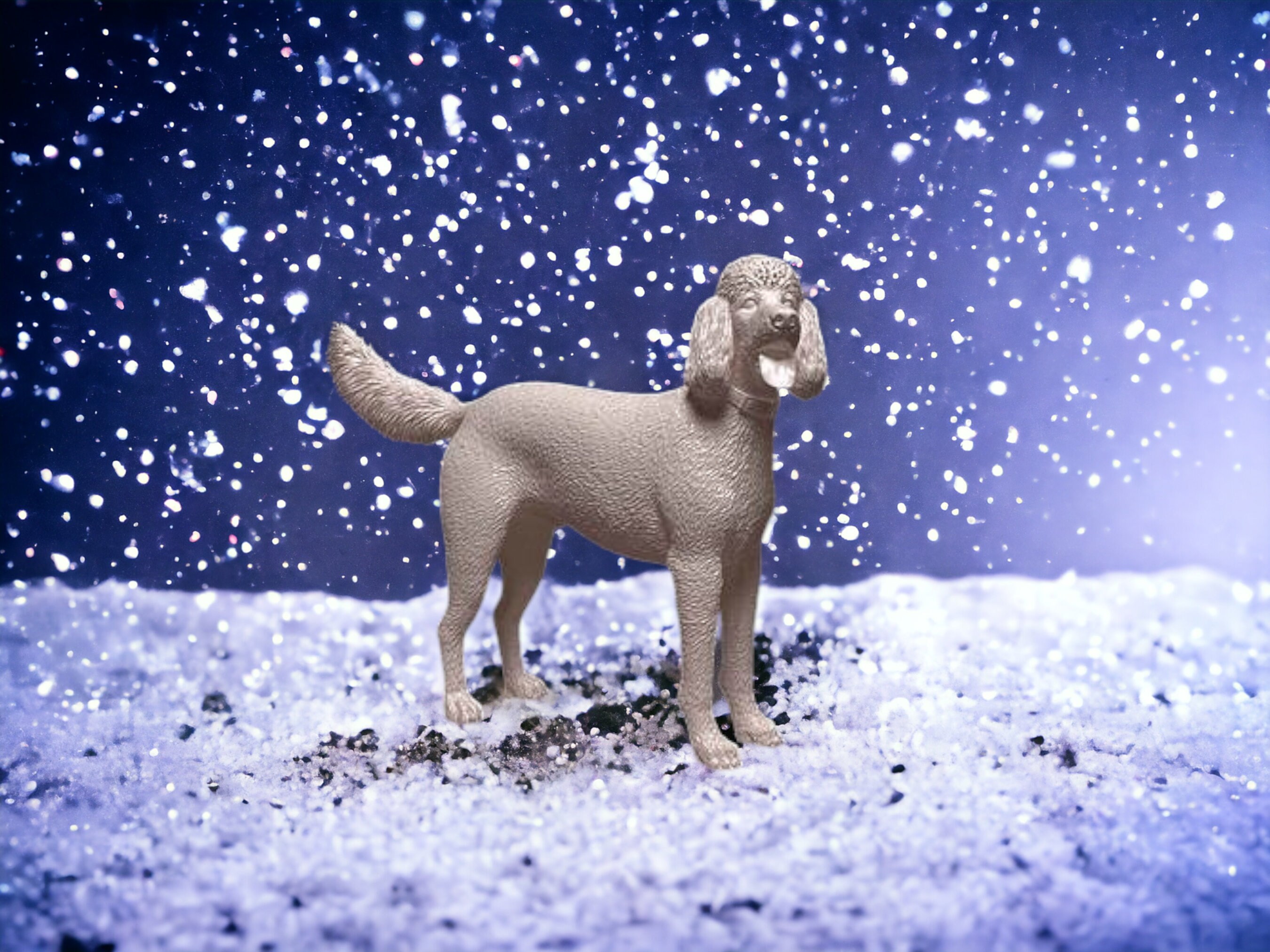 Poodle Scale Model Dollhouse Miniature Railroad Model 3D Printed Dog ...