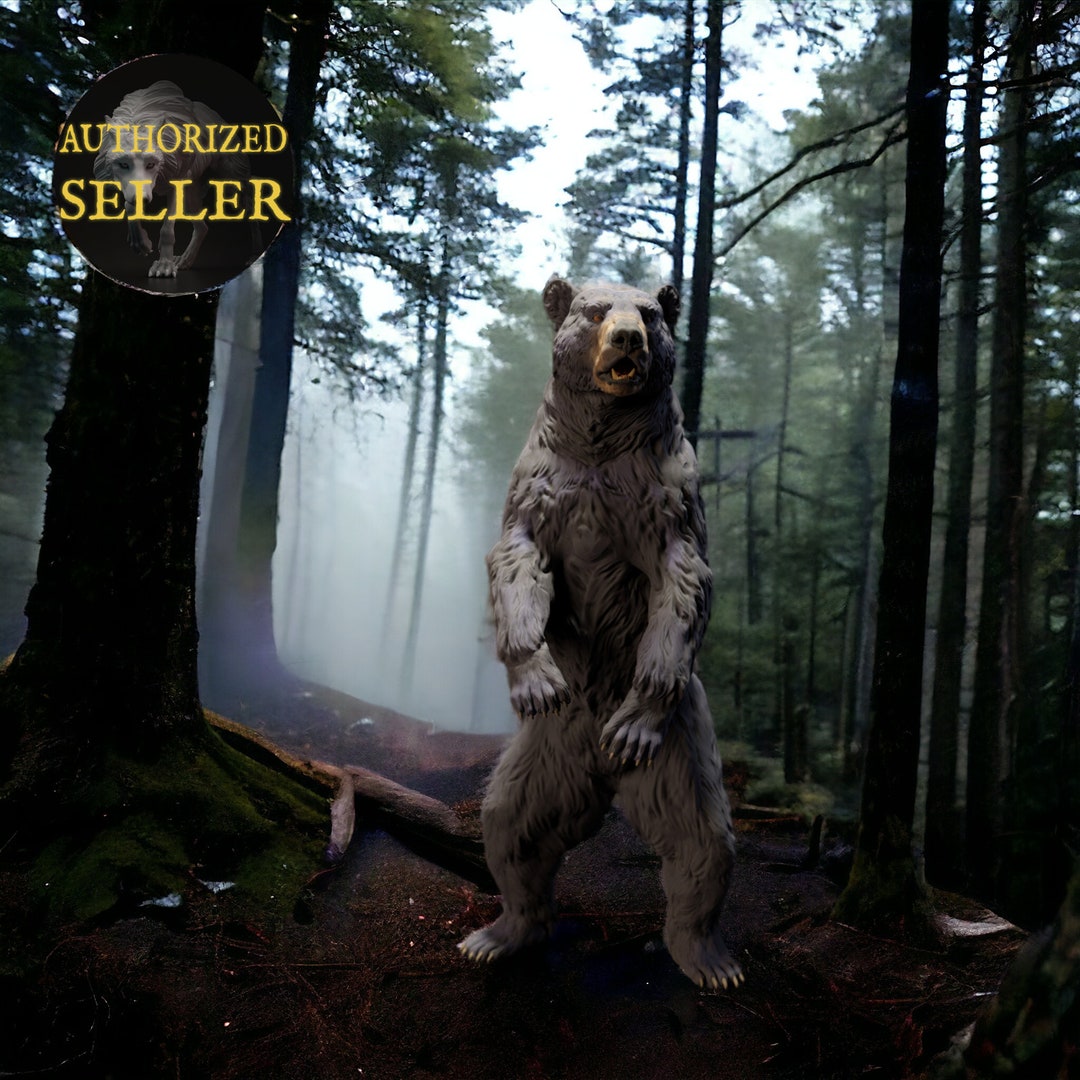 Black Bear Standing Scale Model Dollhouse Miniature Railroad Model 3D ...