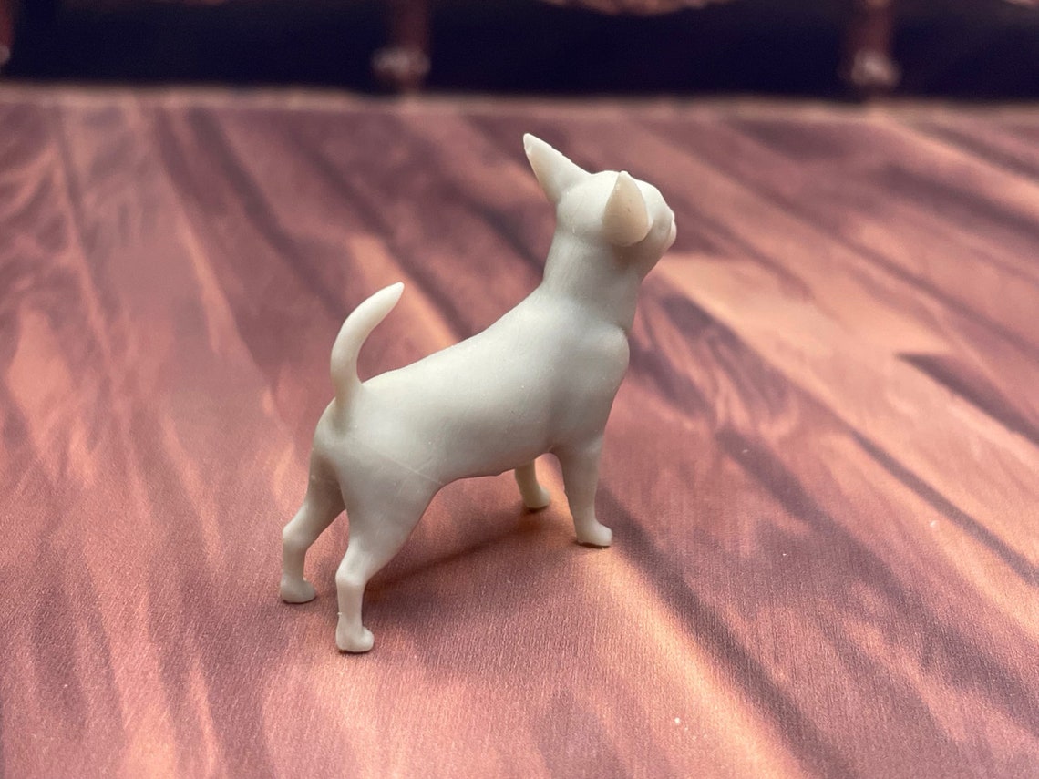 Chihuahua Scale Model Dollhouse Miniature Model 3D Printed Dog Animal ...