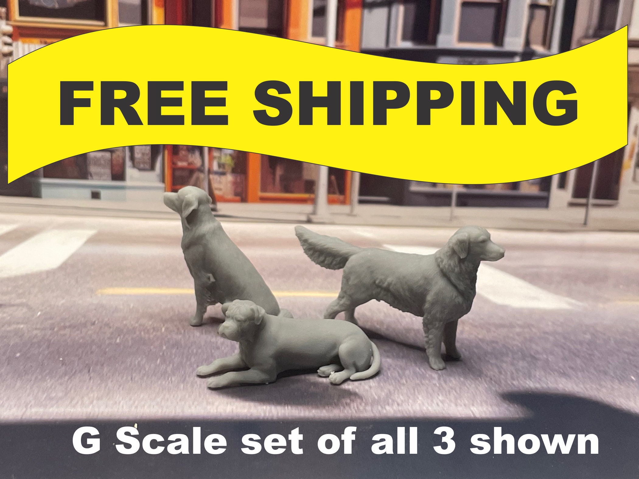 G Scale Figures Dog Breed G Scale Model Railroad Size Miniature Model ...