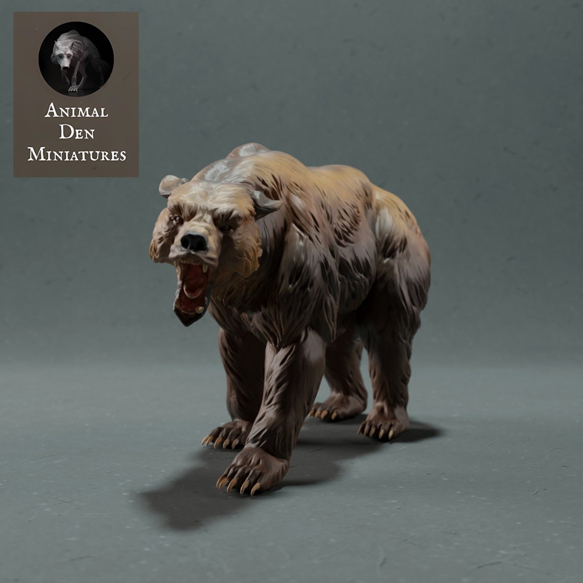 Grizzly Bear Scale Model Dollhouse Miniature Railroad Model 3D Printed ...