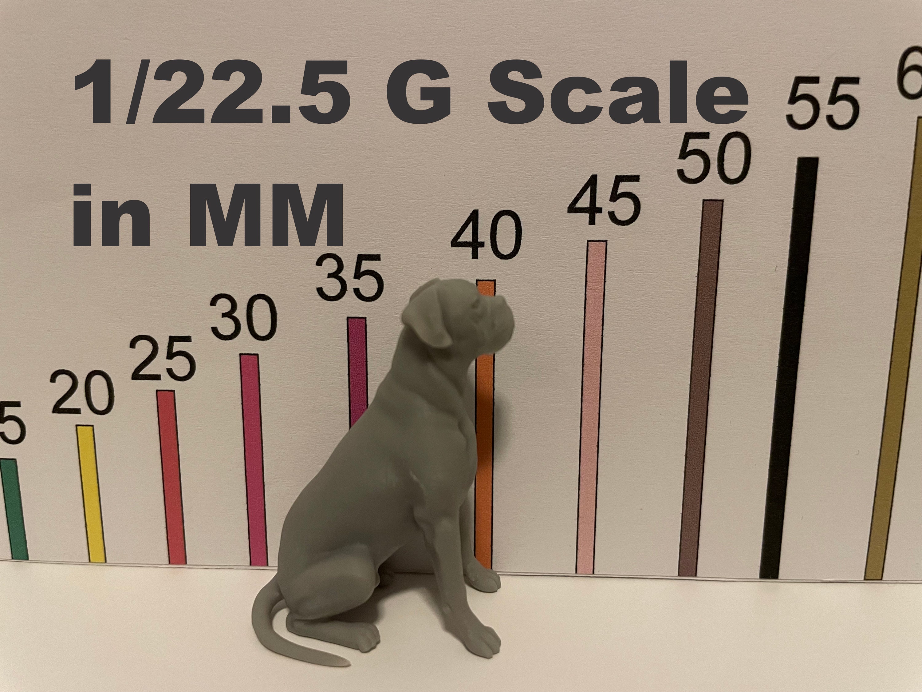 Boxer Dog Breed Scale Model Dollhouse Miniature Railroad Model 3D ...