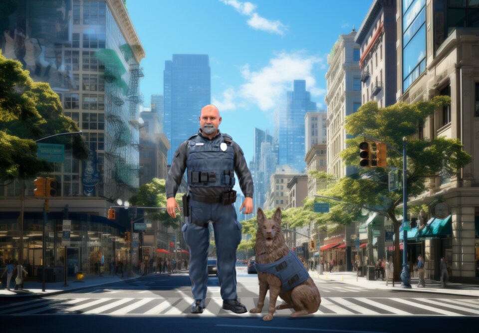 K9 Officer and Police Dog Resin 3d Printed, Unpainted, Police Dog ...