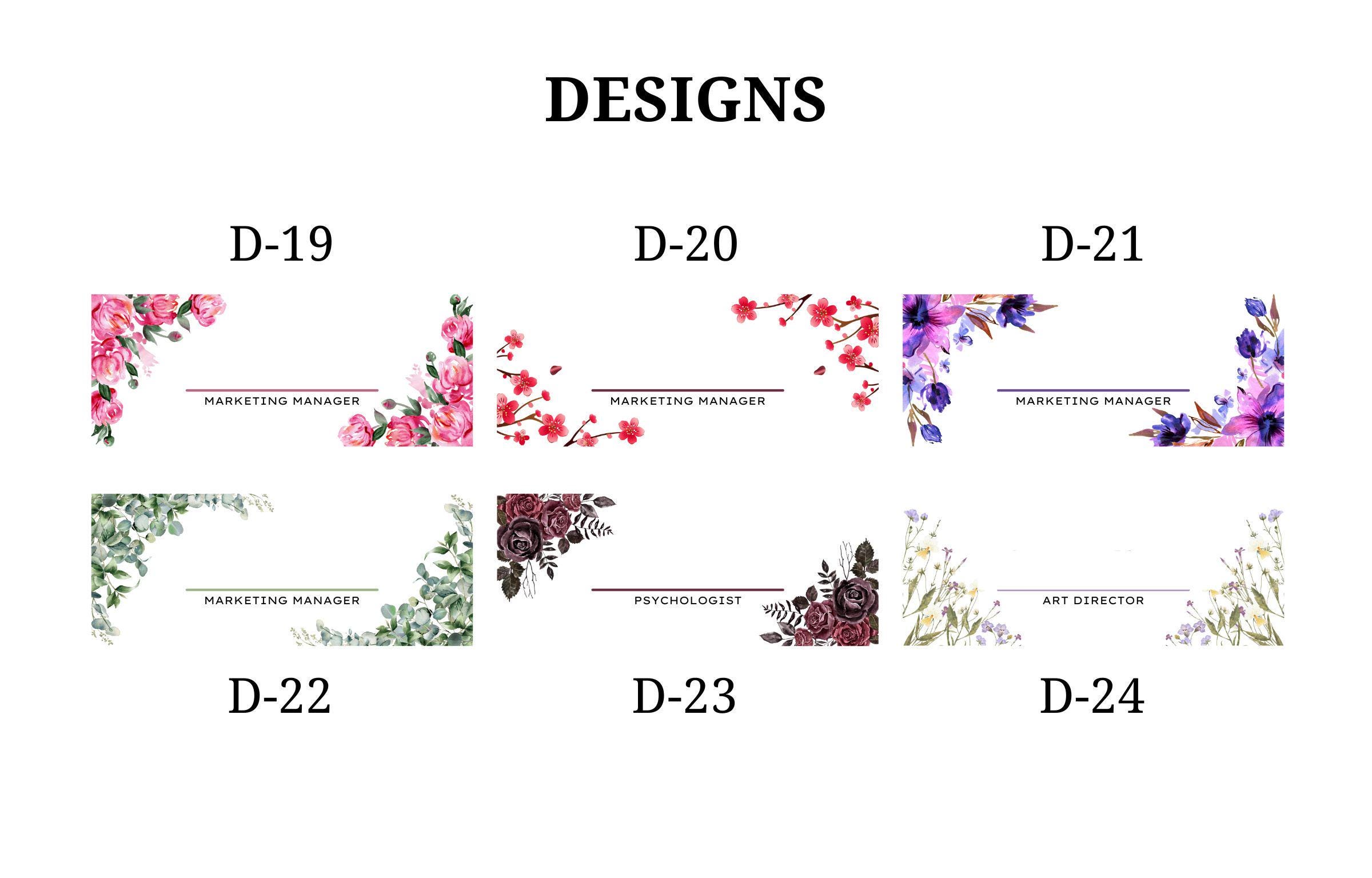 Floral Name Plate, Artblox Office Desk Name Plate, Custom Name Plates ...