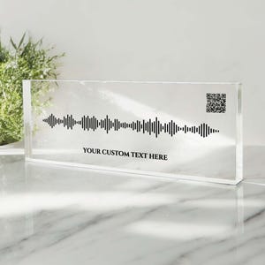 Soundwave Art QR Code, Song Plaque CUSTOM, Sound Wave With QR Code, Dad ...