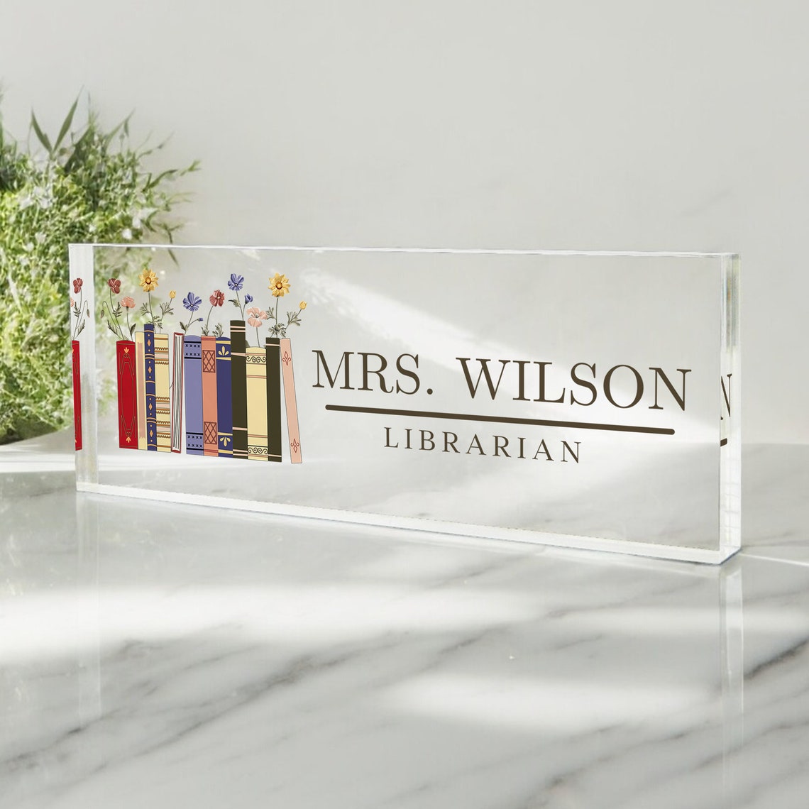 Custom Teacher Desk Name Plate, Back to School Sign, Librarian Gifts ...