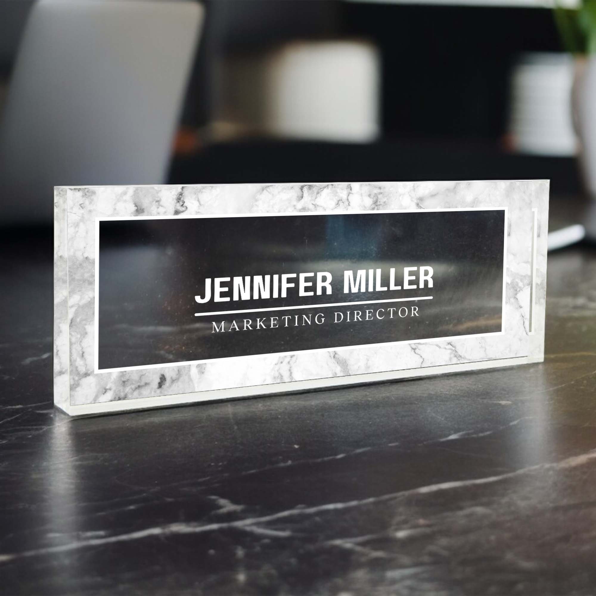 Personalized Desk Name Plate, Acrylic Desk Name Plate, Professional ...