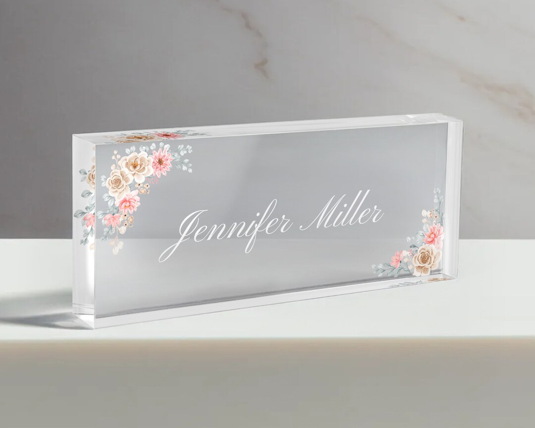 Personalized Desk Plaque, Acrylic Name Plate for Desk, Professional ...