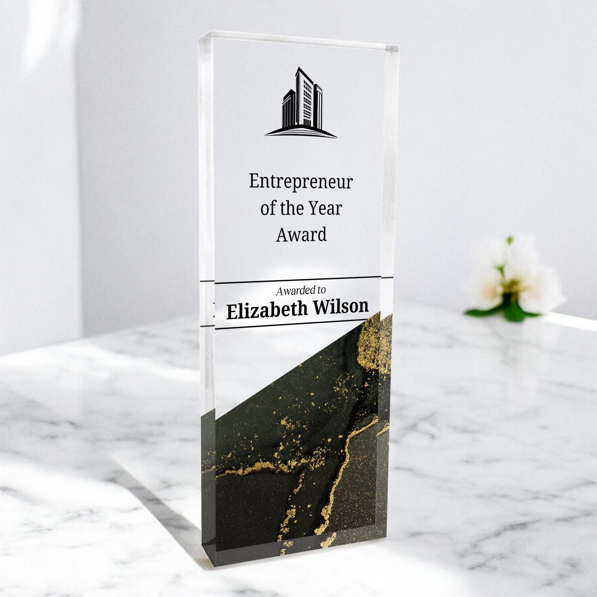 Custom Award Plaque, Corporate Trophy Award, Company Anniversary Awards ...