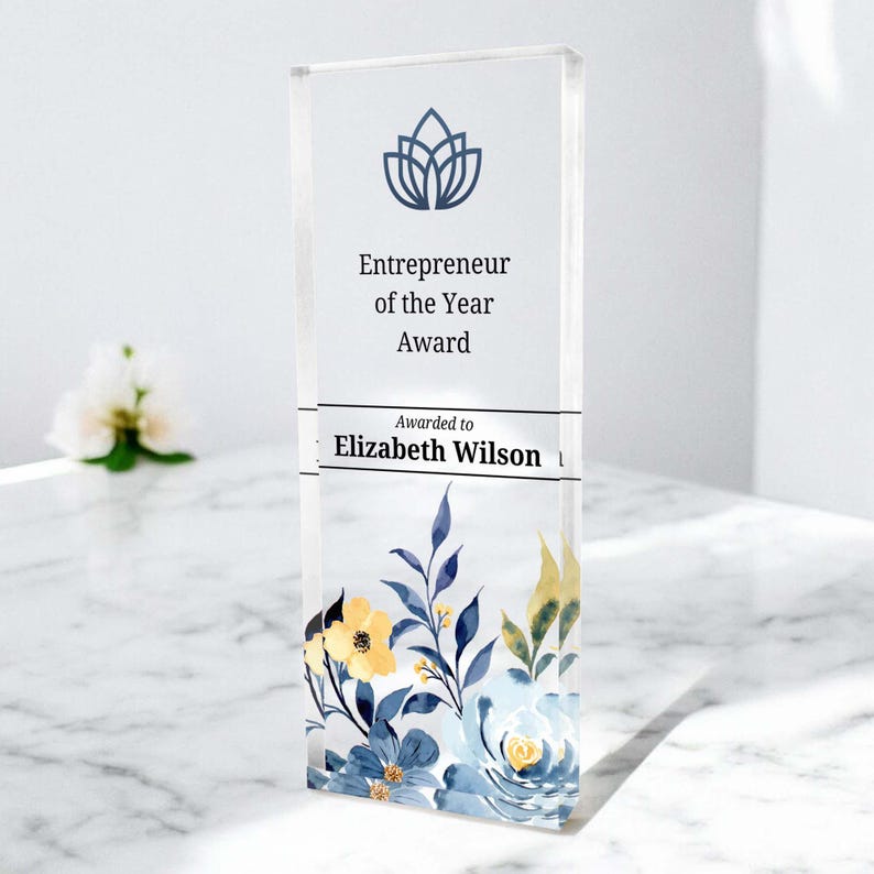 Custom Award Plaque, Corporate Trophy Award, Company Anniversary Awards ...