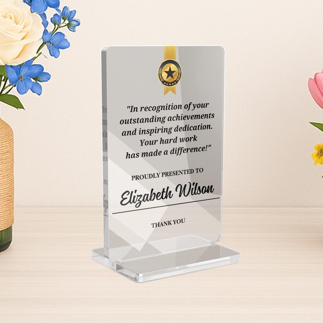 Custom Employee Award, Custom Trophy Award, Recognition Trophy ...