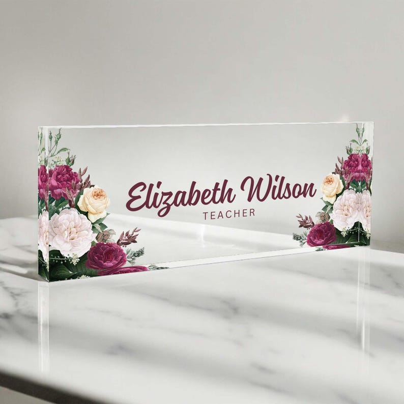 Custom Name Plate for Desk, Office Decor, Desk Nameplate, Personalized ...