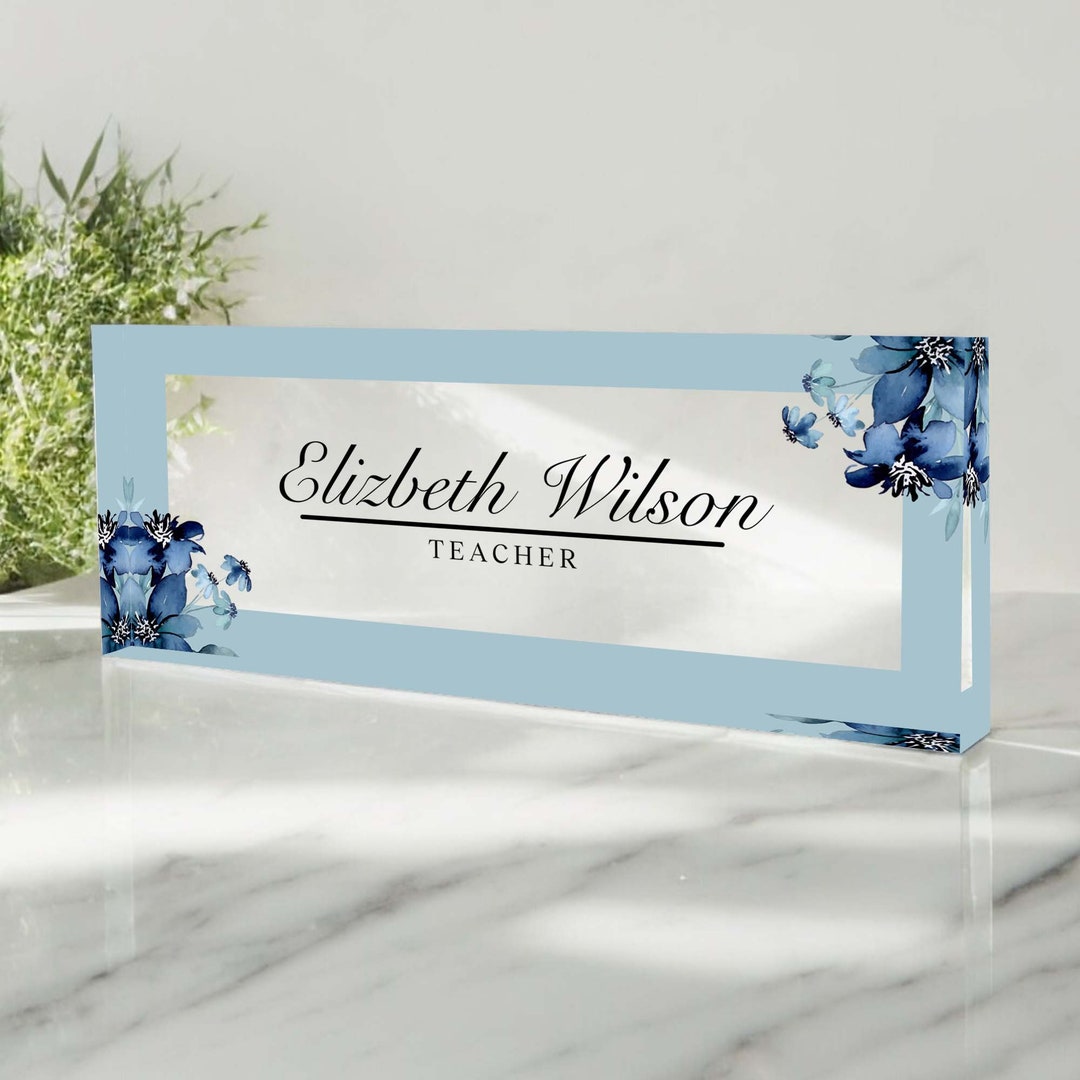 Custom Desk Plaque, Custom Desk Name Plate, Personalized Acrylic Name ...