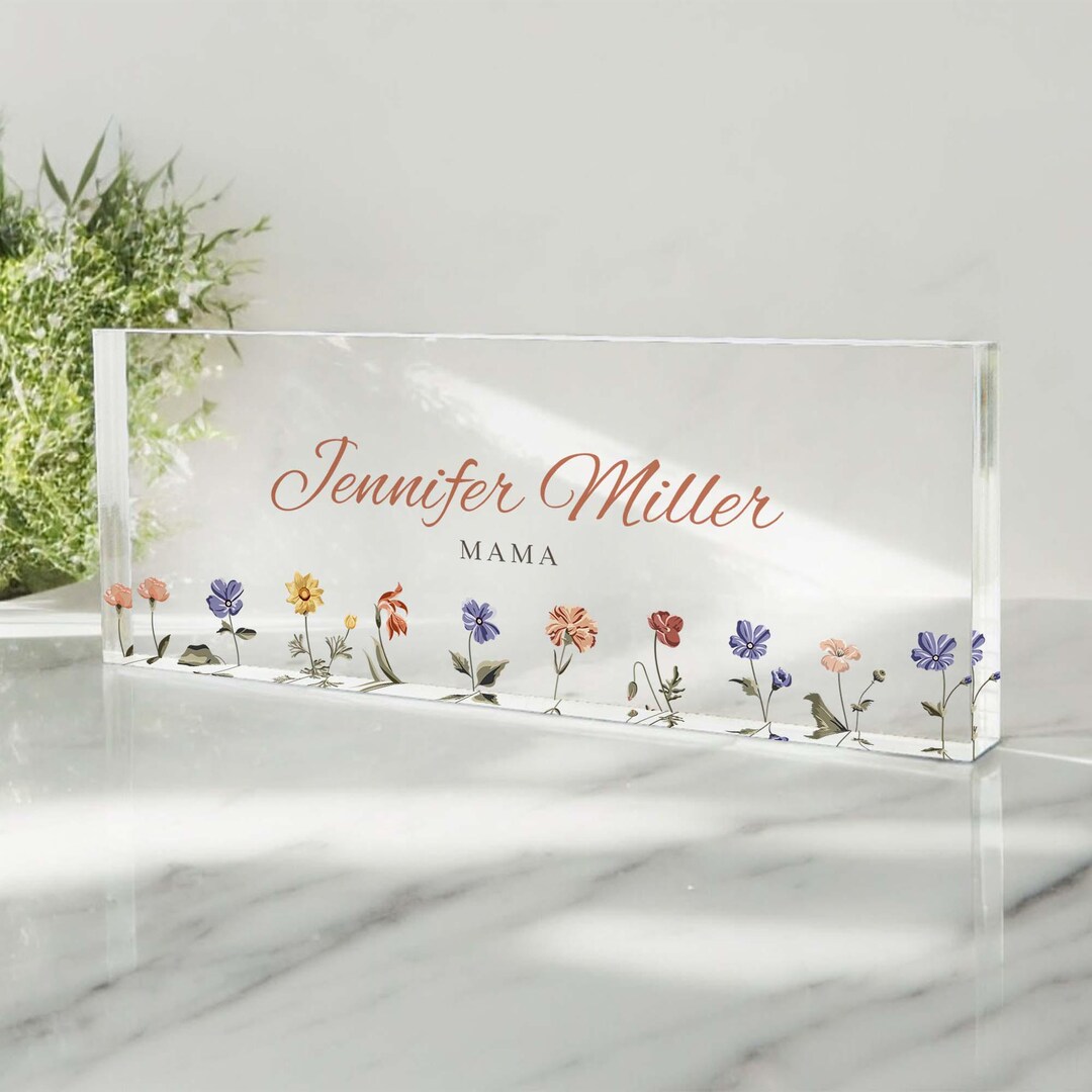 Custom Mama Name Plate, Custom Mom Desk Plaque, Unique Mother's Day ...