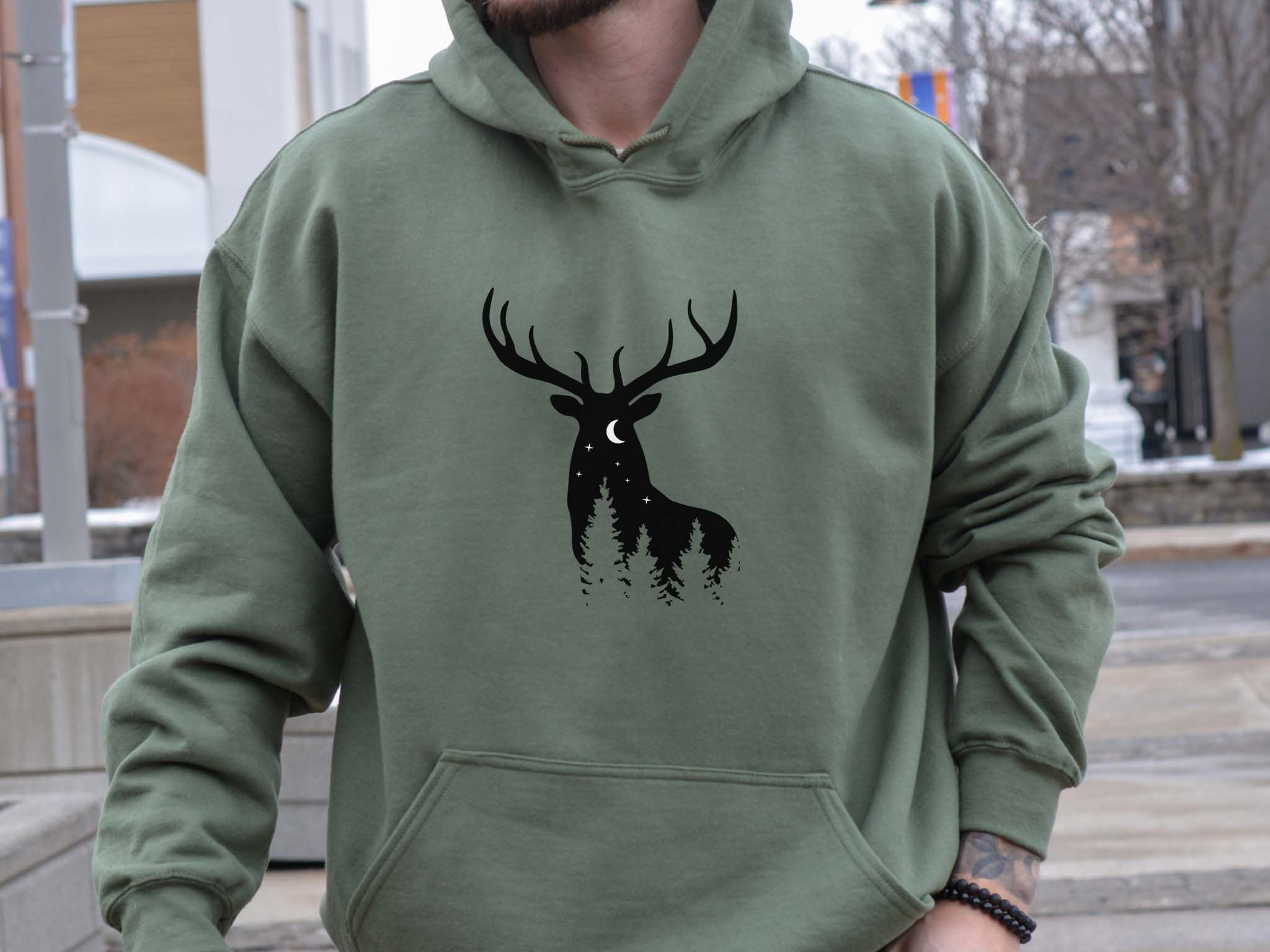 Hunting Shirt for Men, Deer Hunting Sweatshirt, Mens Buck Pulse Hoodie ...