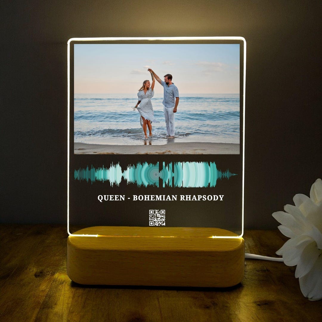 Personalized Soundwave Art Night Light, Custom Soundwave Plaque ...