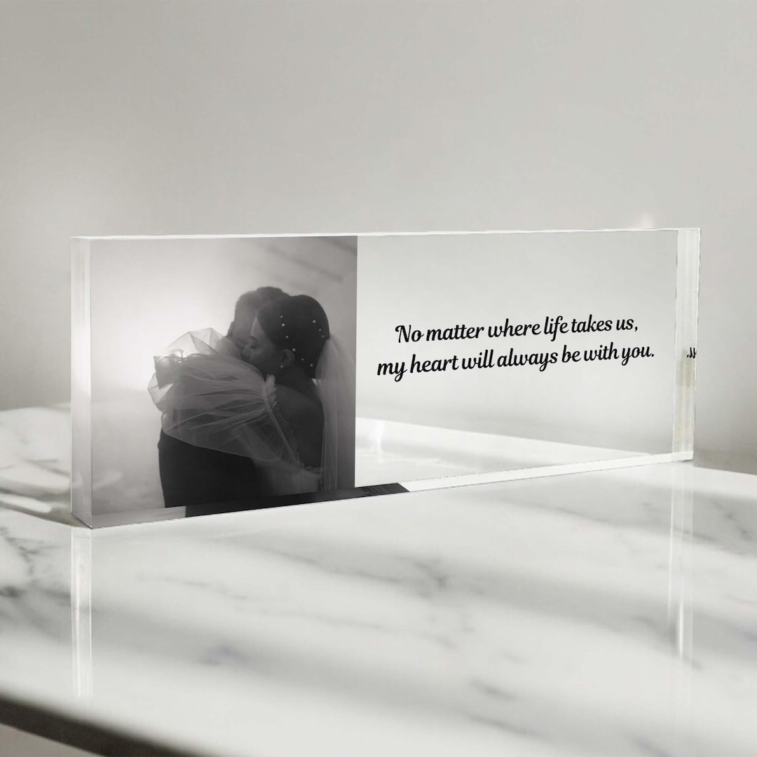 Personalized Photo Block, Acrylic Glass Photo Block, Custom Acrylic ...