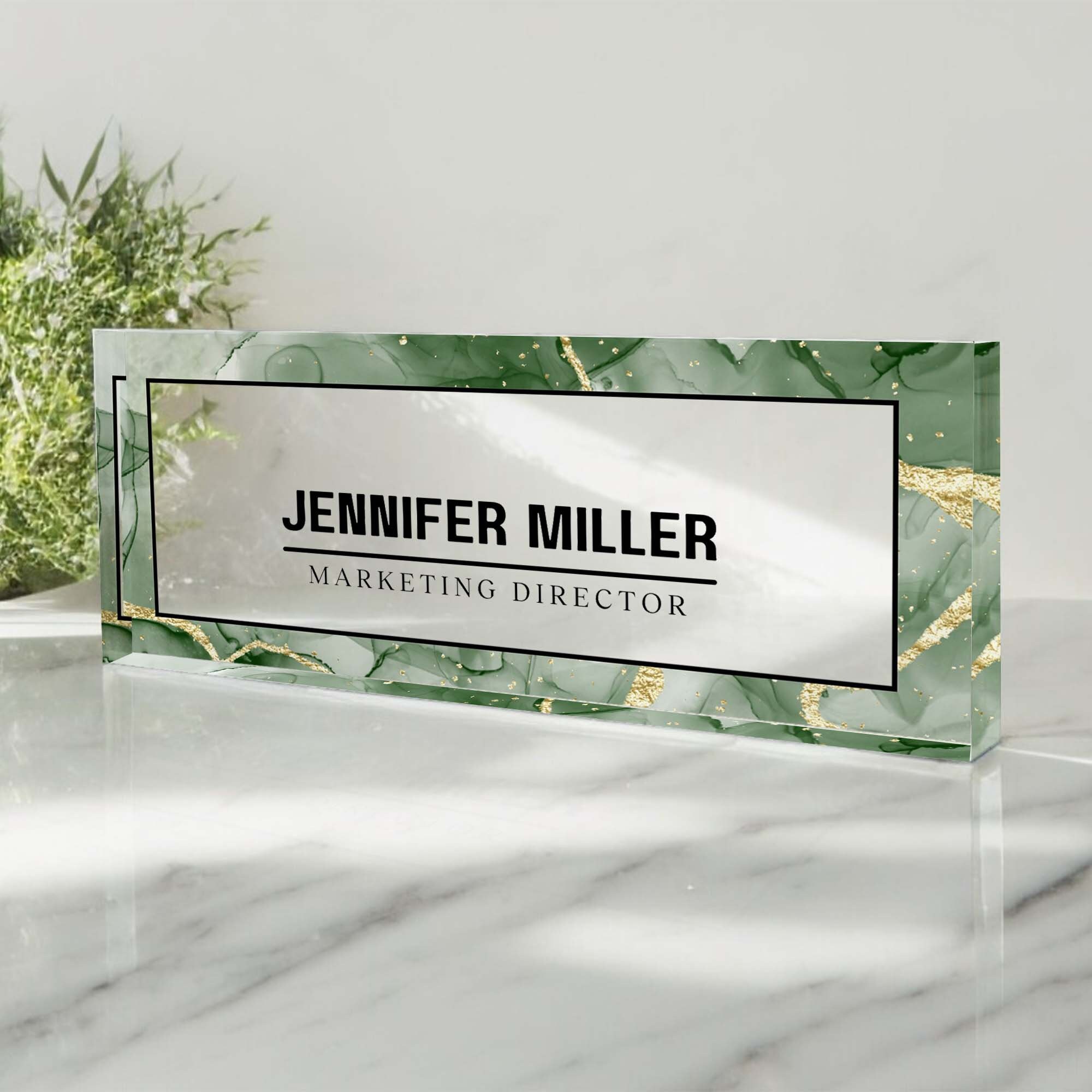 Personalized Desk Name Plate, Acrylic Desk Name Plate, Professional ...