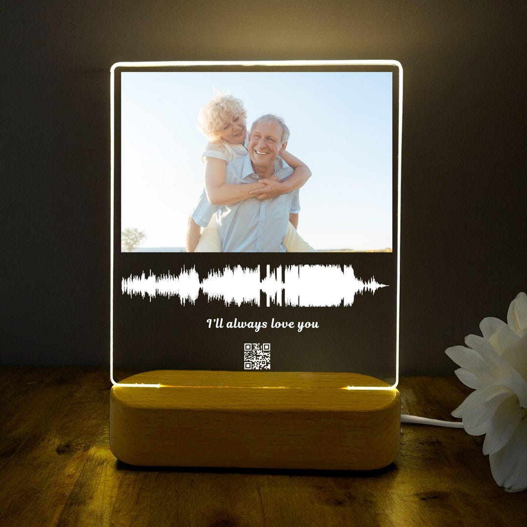 Custom Soundwave Art Night Light, Personalised Soundwave Plaque, Custom ...
